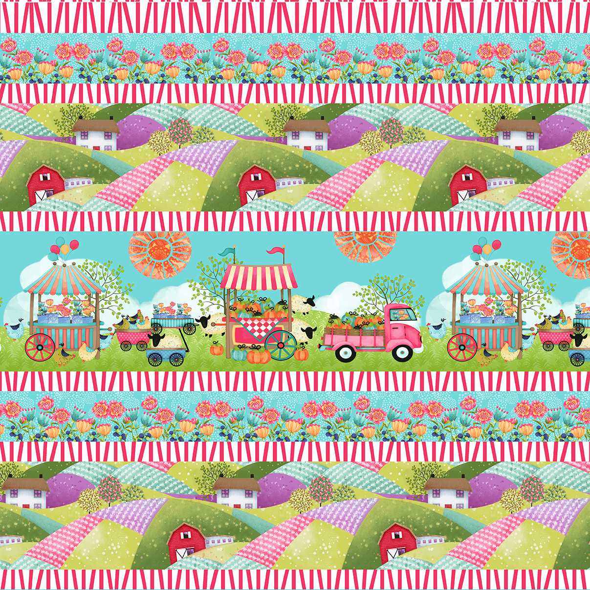 Country Fair - Border Stripe - Multi