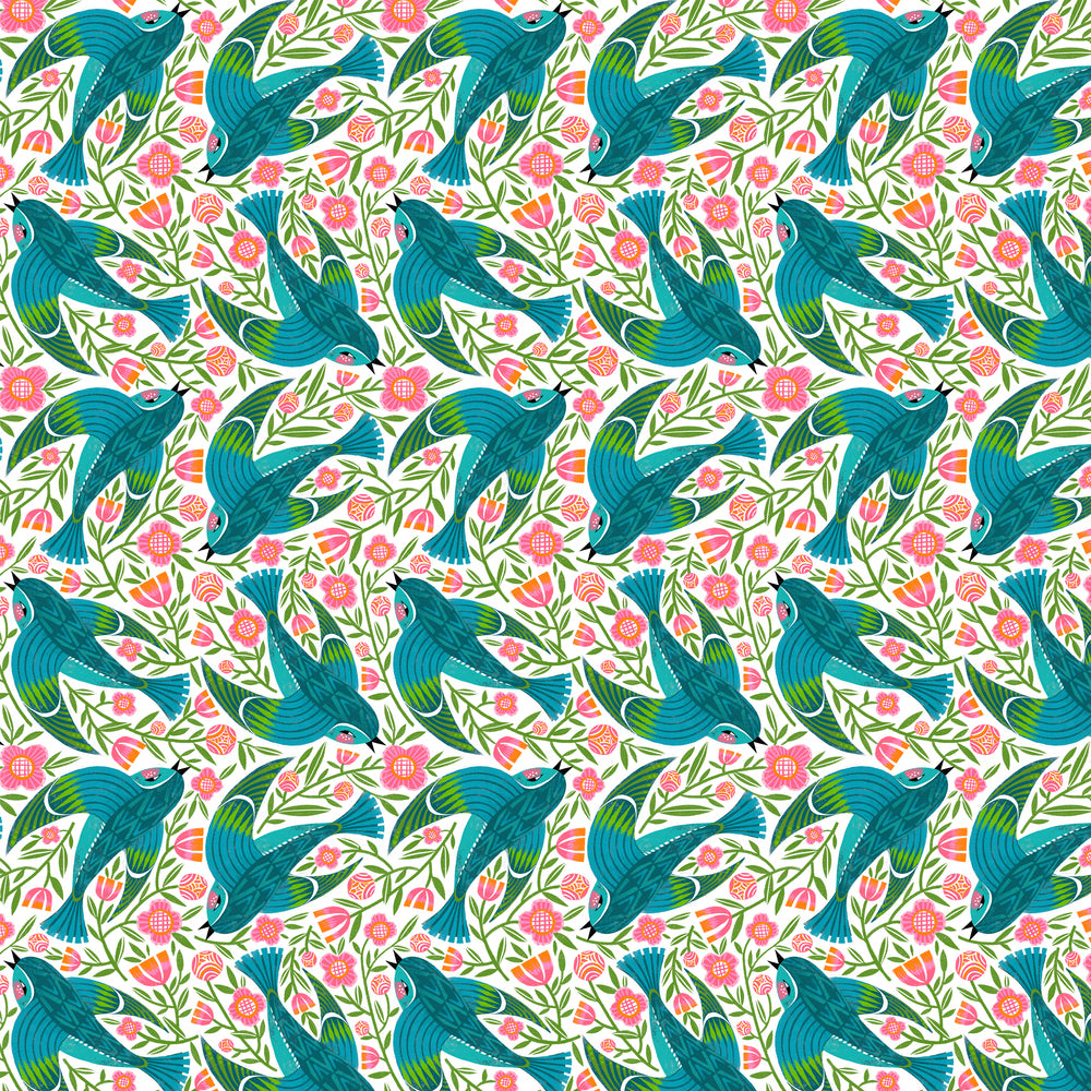 What the Birds Said - Blue Birdy - White